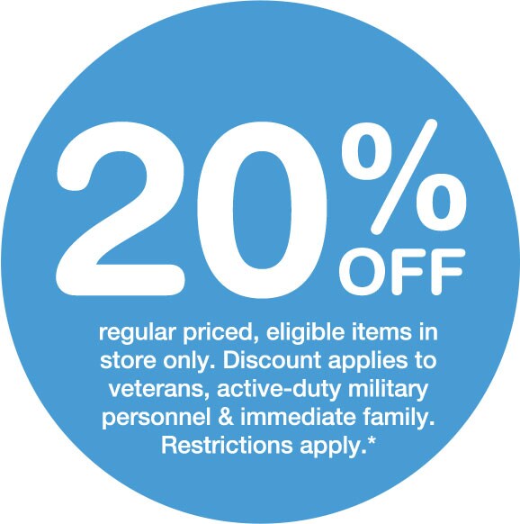 Veterans & active military - get 20% OFF your in-store purchase - Nov ...