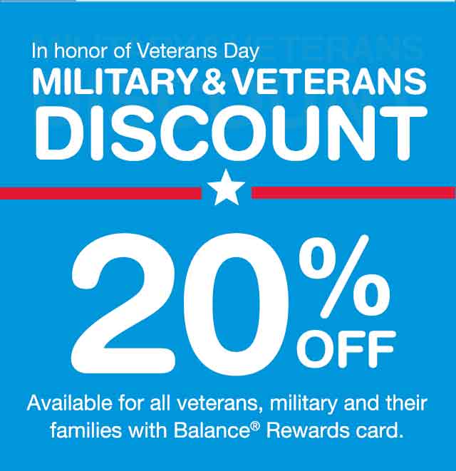 Veterans & active military - get 20% OFF your in-store purchase ... Veterans & active military - get 20% OFF your in-store purchase ...